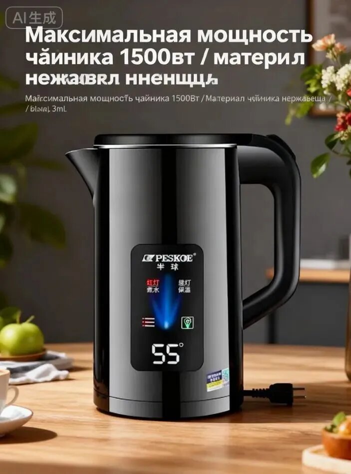 Электрический чайник mzm-20251126181409193, черный