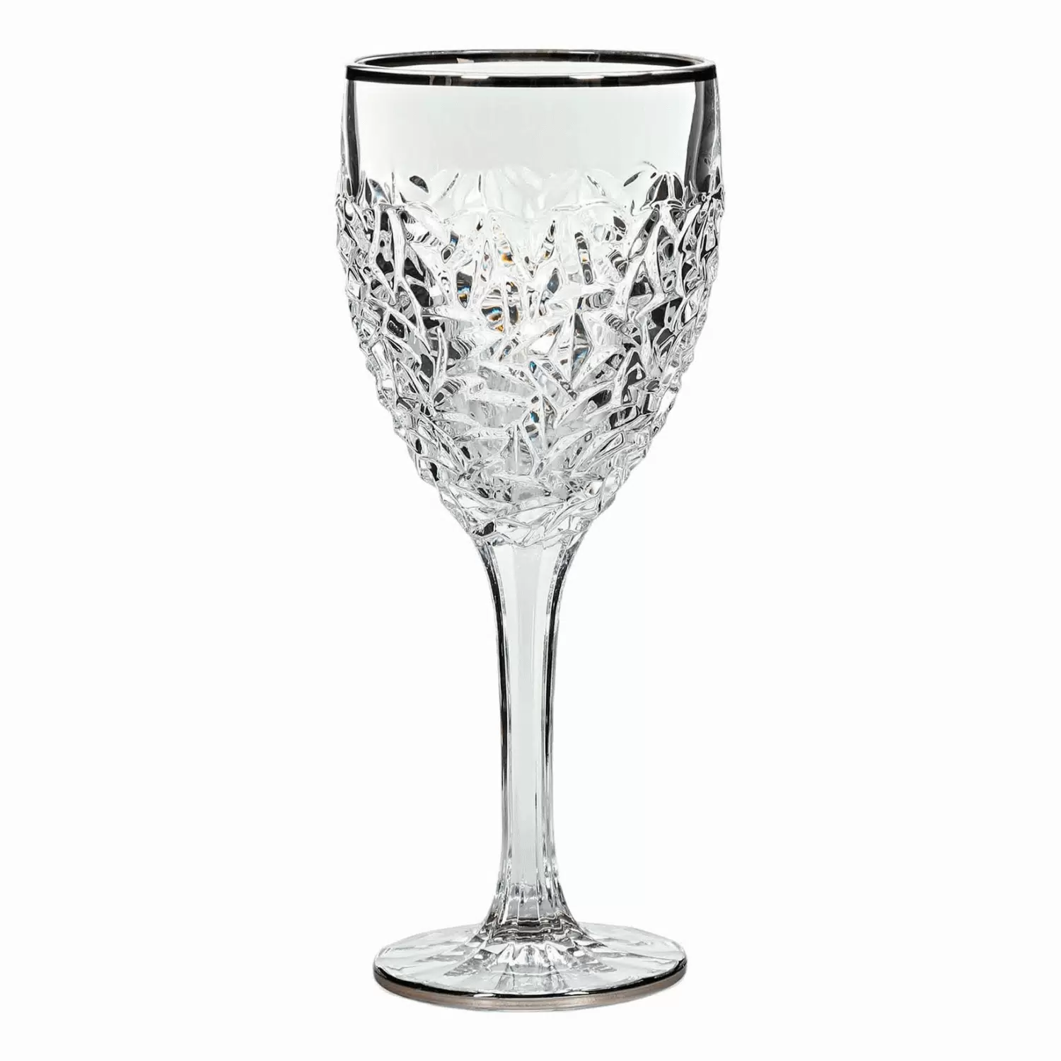 Бокал для вина "NICOLETTE", декор "Отводка платина"; 270 мл (набор 6 шт.), хрусталь, Bohemia Jihlava/ ИПХ109