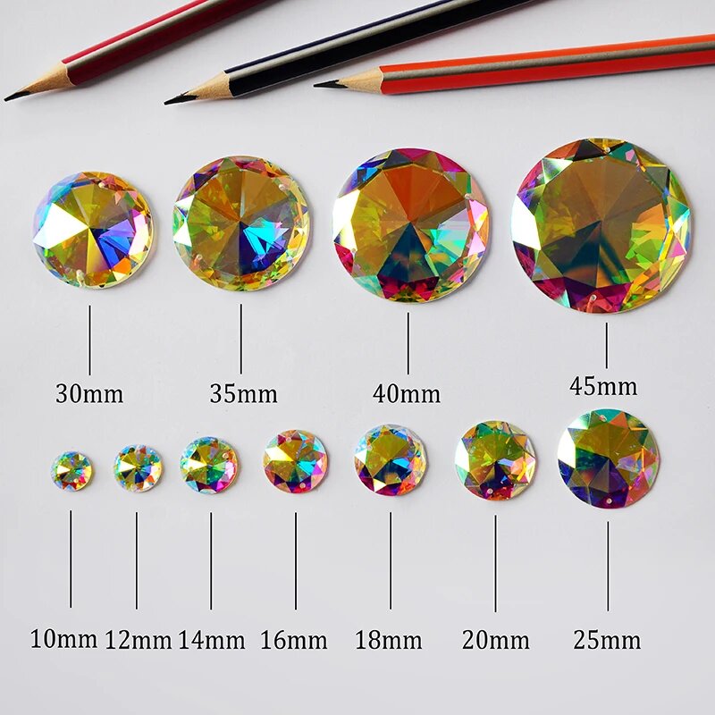 Стразы Rivoli Sew-on, хрусталь AB, 10mm, 90шт