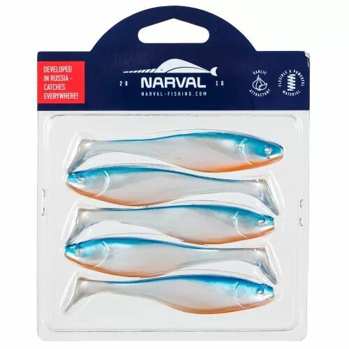 Силиконовая приманка Narval Commander Shad 10cm #001 5шт.