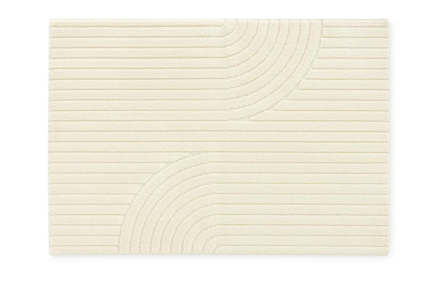 Ковер OZKAPLAN Sofia, 140х200 см, прямоугольник, с современным узором, цвет белый