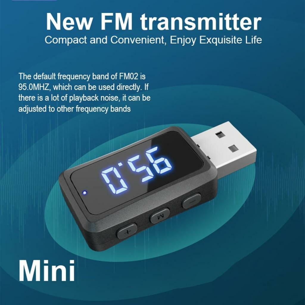 FM-трансмиттер USB для автомобиля с Bluetooth — фото 1