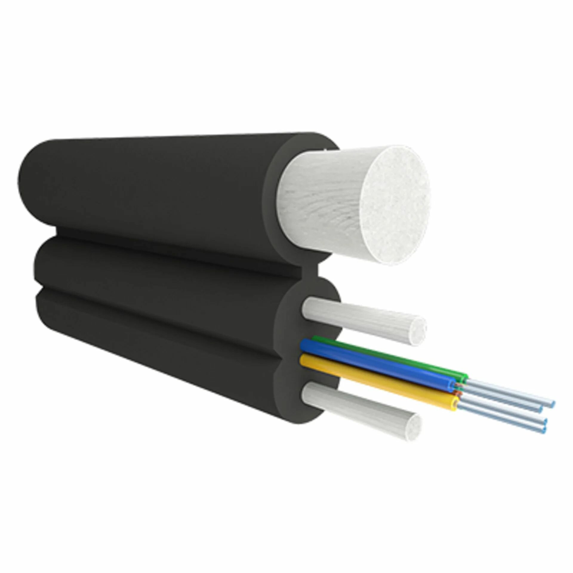 Кабель оптический Alpha Mile Flex FTTx, с дополнительным несущим элементом (FRP 1.8 мм), 04 волокна