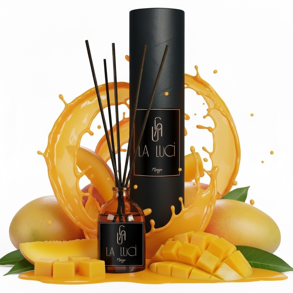 Диффузор с палочками, для дома, ручная работа "Манго" 50 мл,