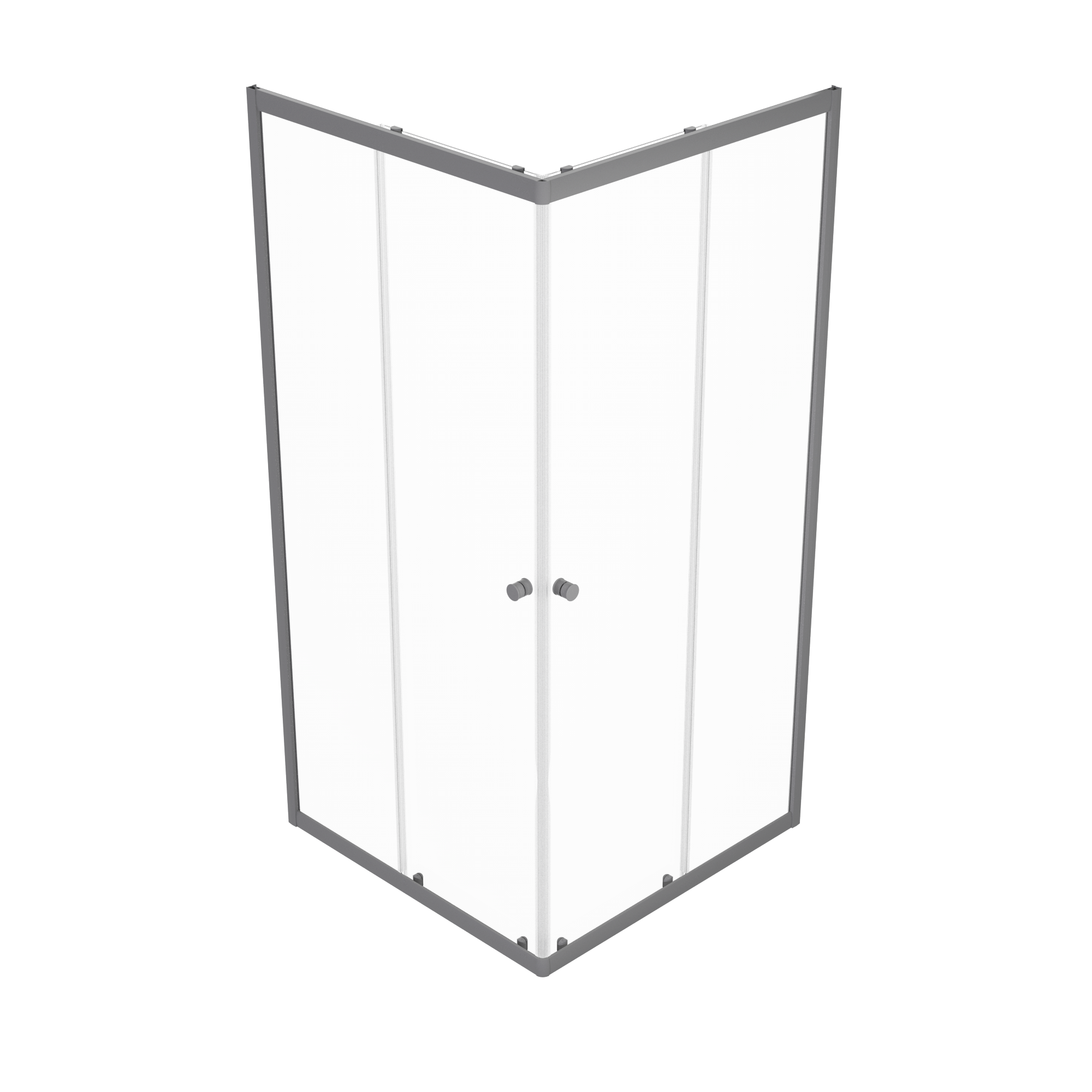 Душевая Ширма "Triton" "Вента-Графит" 90х90, квадрат, цвет профиля - графит, стекло - прозрачное