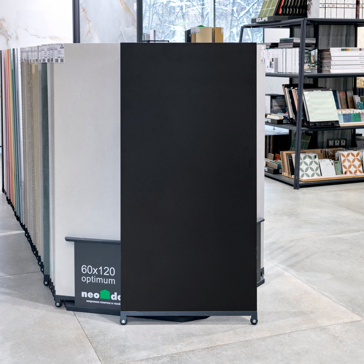 Керамогранит Mozart Jet Black Matt 60x120 N90023 матовая морозостойкая