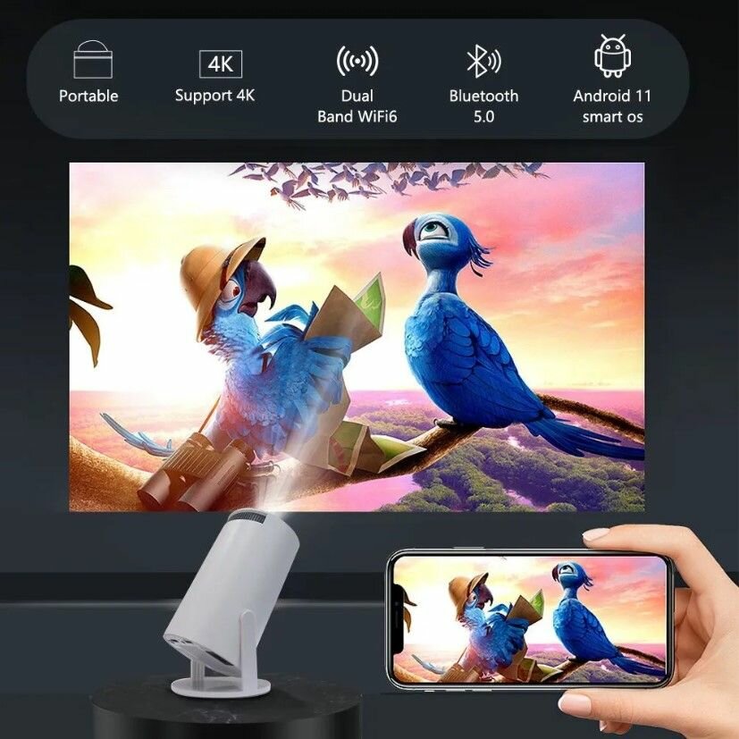 Проектор мини XO FF03 Android 720P Wi-Fi