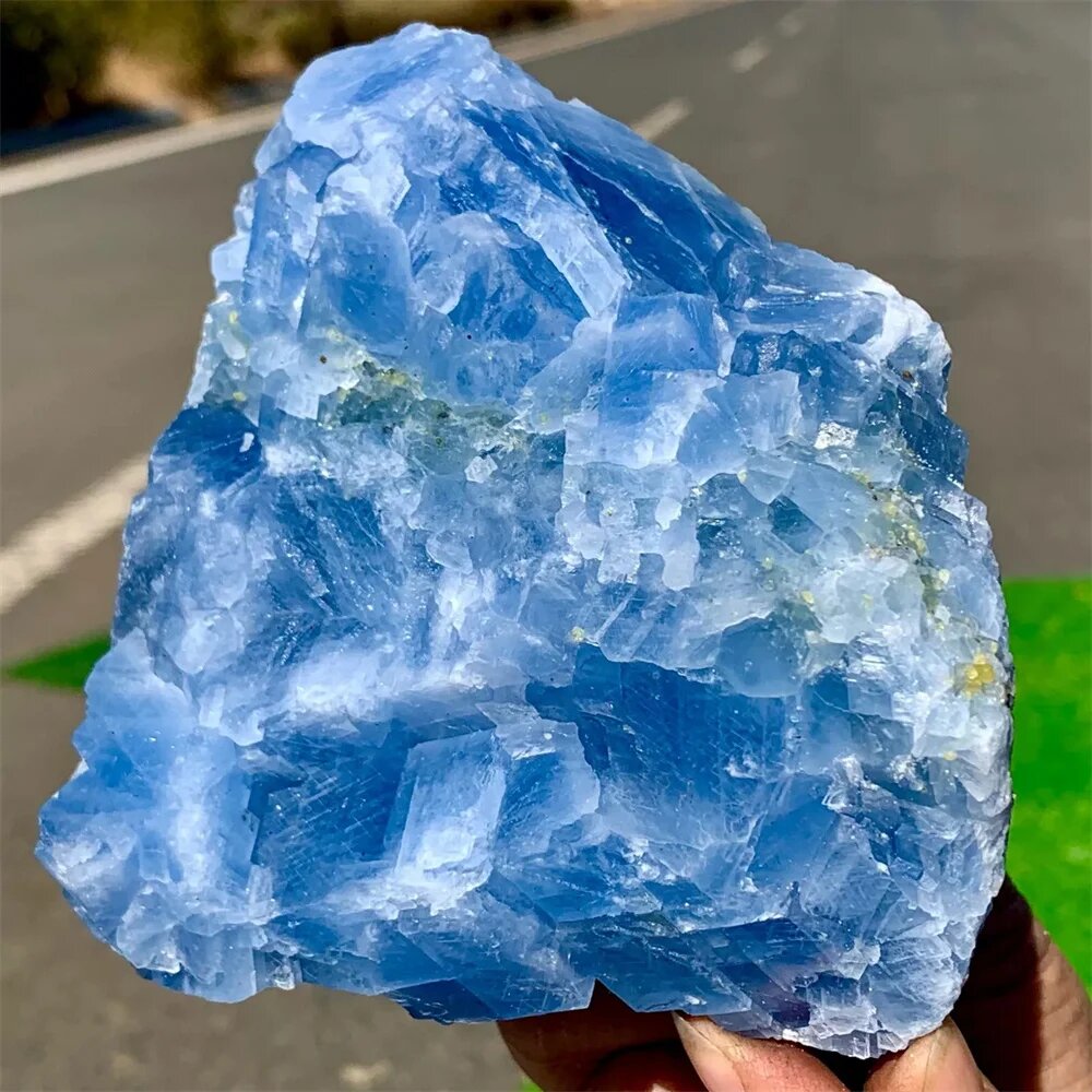 Натуральные синие кластеры кальцита 50-100g