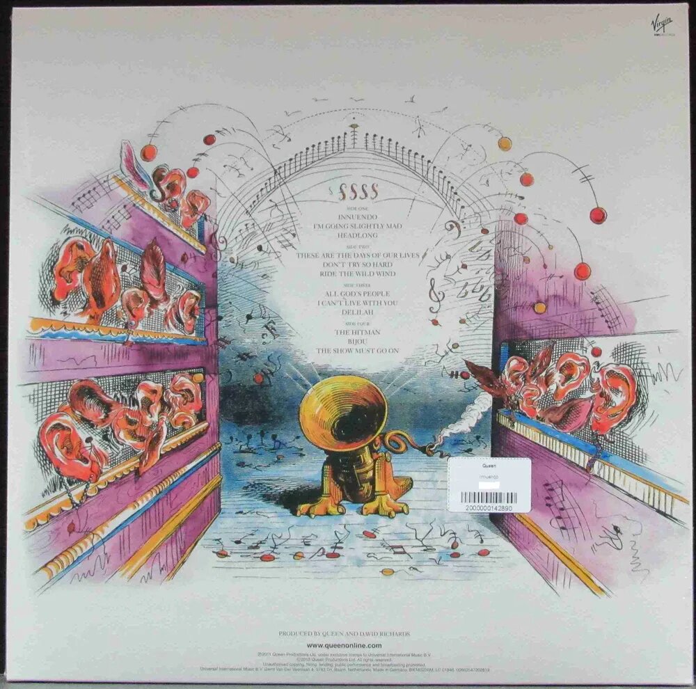 Виниловая пластинка Queen Innuendo LP 12" Зарубежный классический рок Германия Universal 2015 Still Sealed
