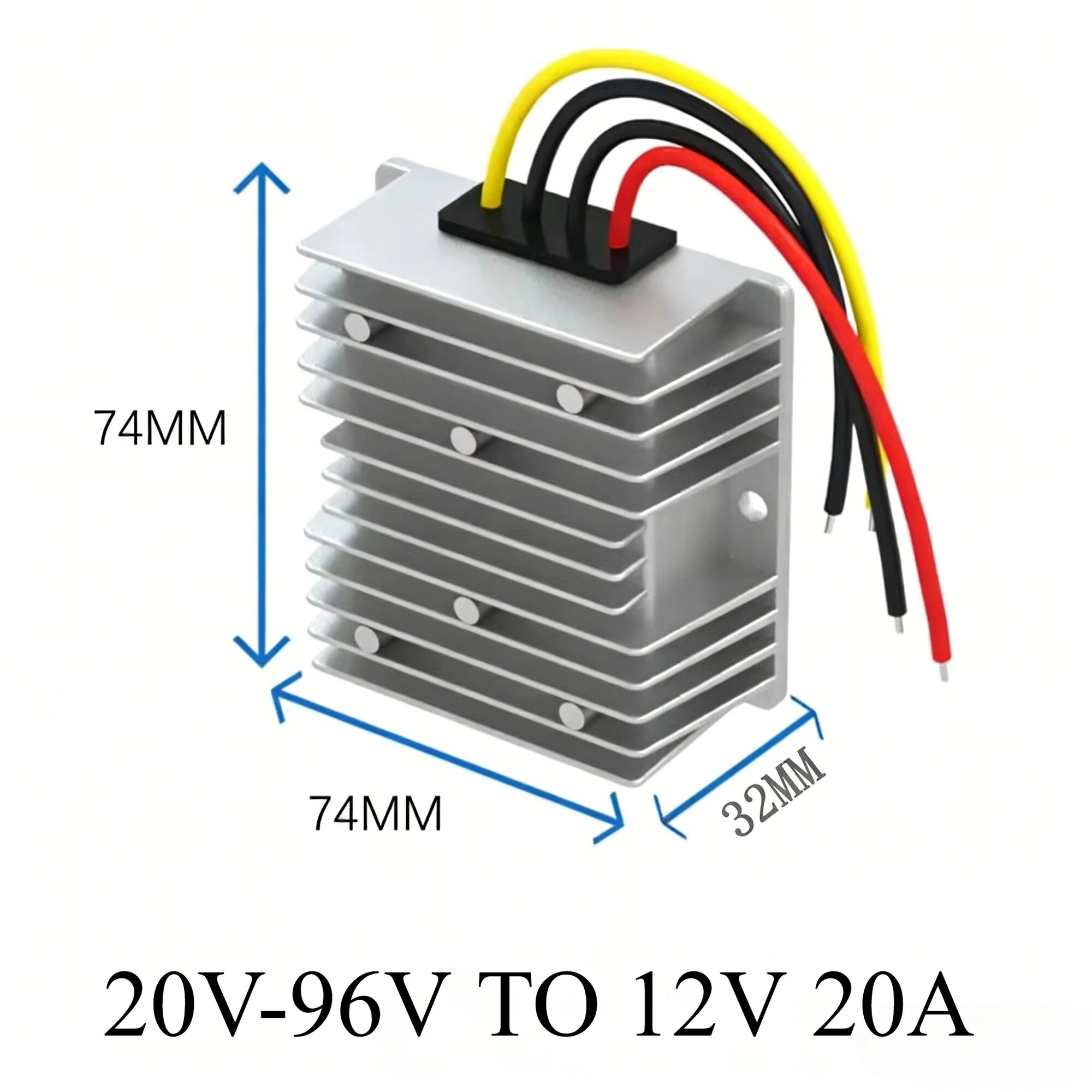 Понижающий DC-DC преобразователь 20V-96V to 12V 20A