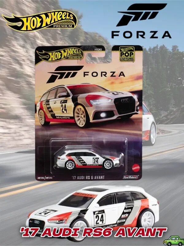 Набор Hot Wheels Premium Forza Horizon : 1 коллекционных авто '17 Audi RS6 Avant Коллекционная модель Самого быстрого универсала