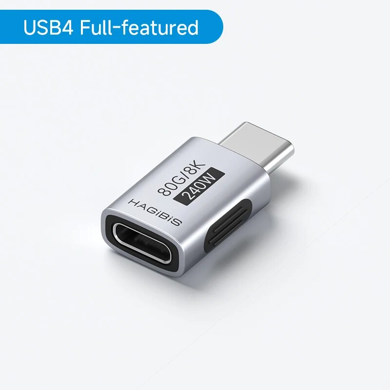USB4 Hagibis 80G/8K 240W адаптер USB-C