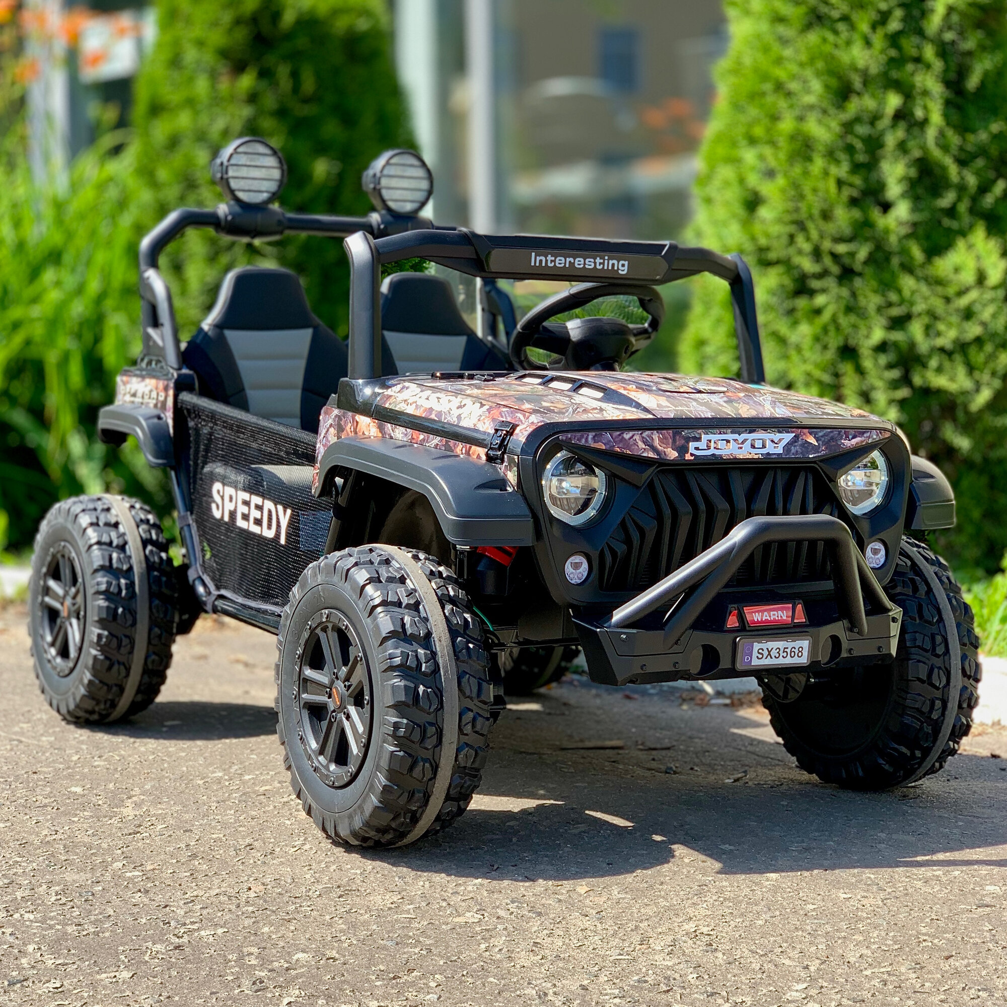 Электромобиль JOYOY Kids (SX-3568), полный привод, аккумулятор 24v9Ah, от 2х до 6 лет, черный (leaf)