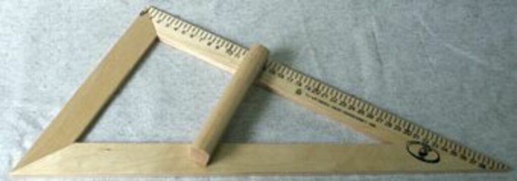 Угольник Можга (Красная Звезда) Деревянный классный, 30 градусов