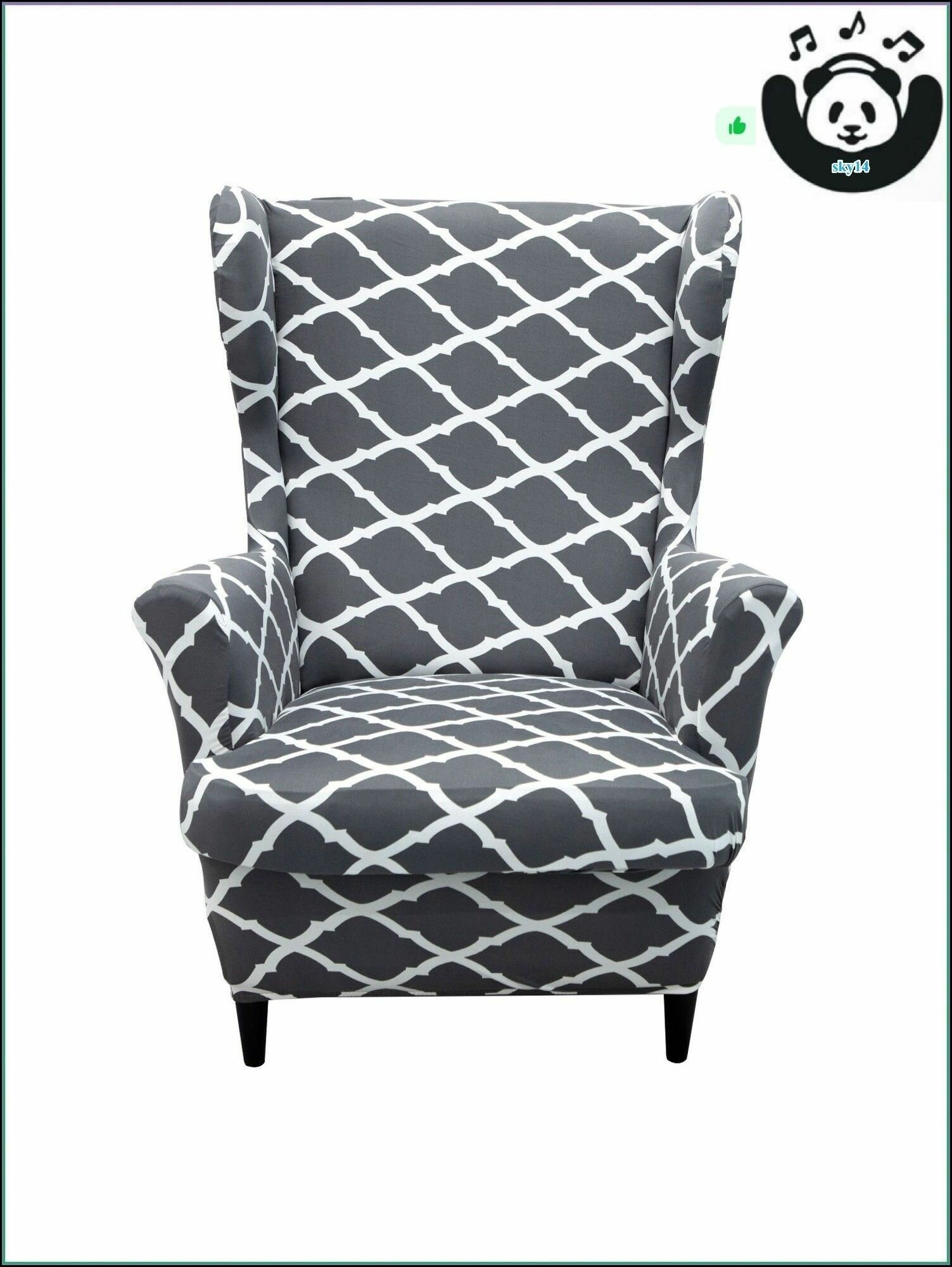 Эксклюзивный чехол 80 см из экоматериала для кресла с подголовником