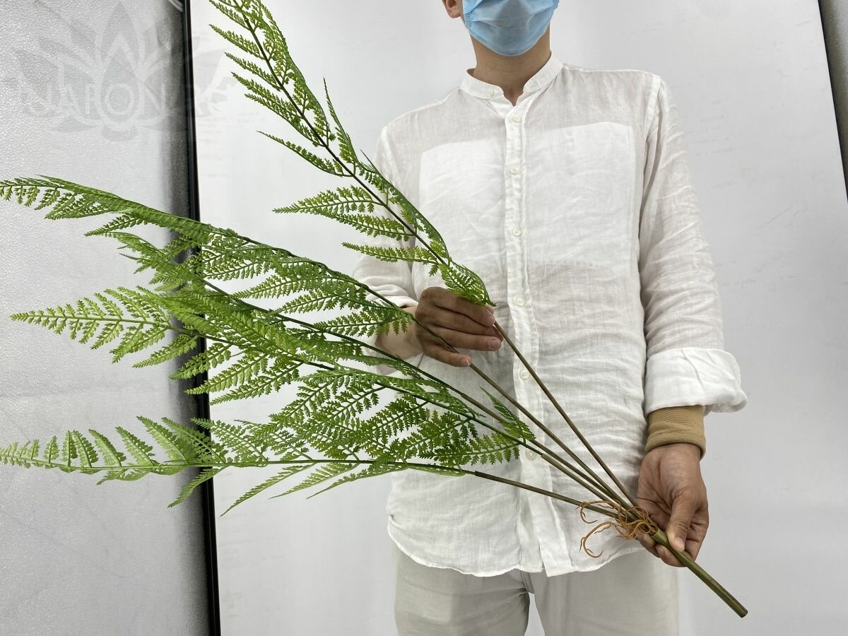 Папоротник ветка искусственная премиум для декора интерьера в кашпо фитостены 70 см