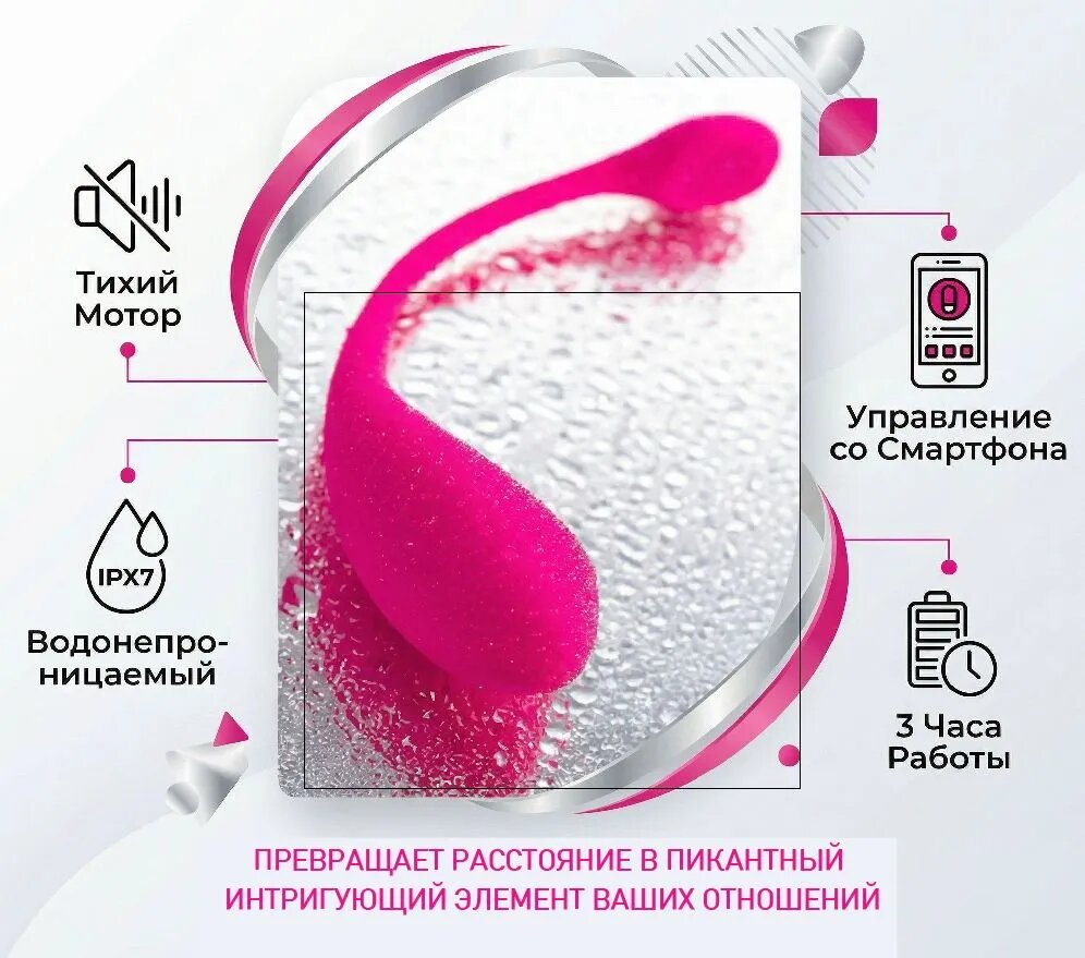 Lovense Виброяйцо, цвет: розовый, 20 см