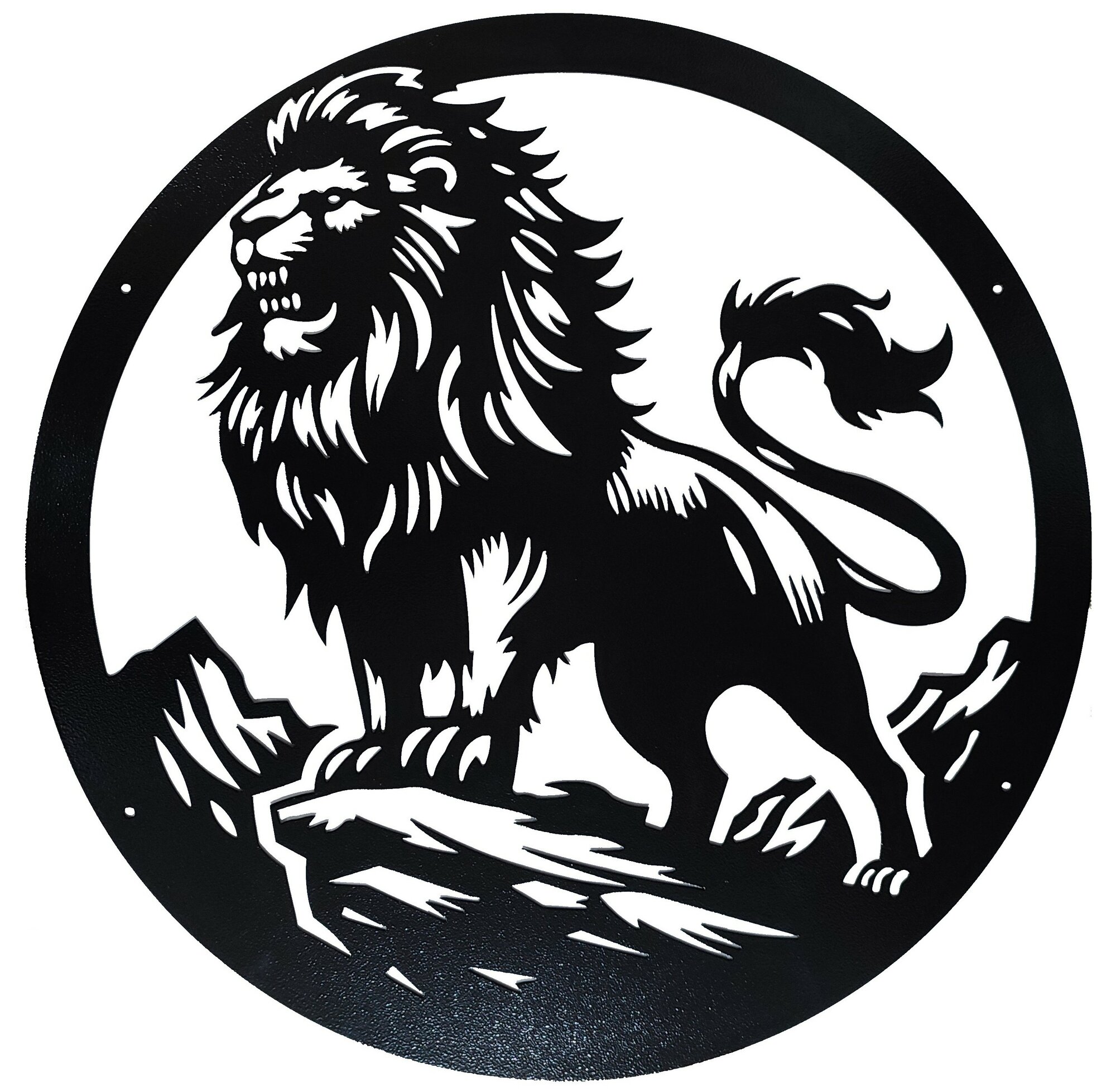 Панно металлическое двухстороннее "ЛЕВ"