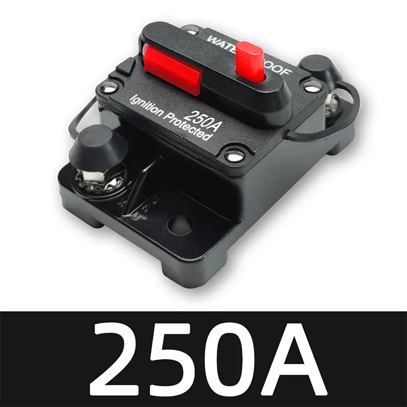 Автоматический Выключатель 20А-300А 12В-48В 12В DC С Ручным Сбросом, Водонепроницаемый, Type B-250A