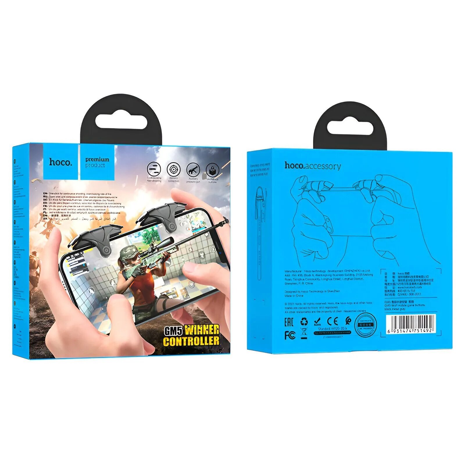 Геймпад Trigger Hoco GM5, для смартфона, беспроводной, черный