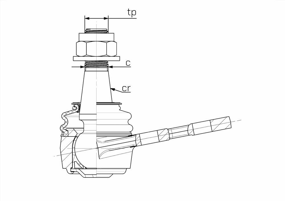 Шаровая опора L R SIDEM 7989 Peugeot 406 11.95-04.405 II 8.92-10.96, 605, 607 6.89->, Citroen Xantia, Xm
