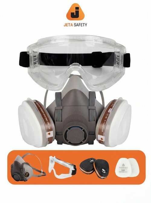 Респиратор в комплекте с фильтрами и очками J-SET5500, размер M