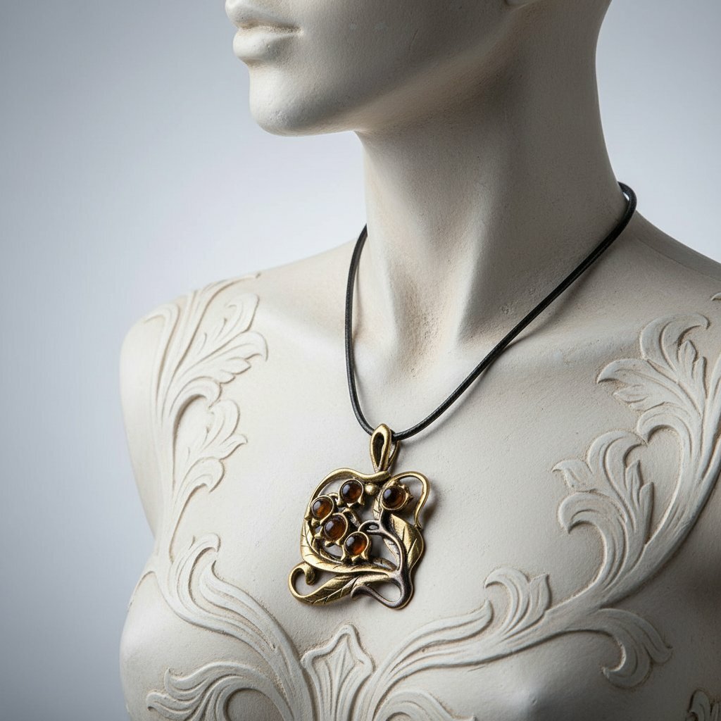 Колье, янтарь