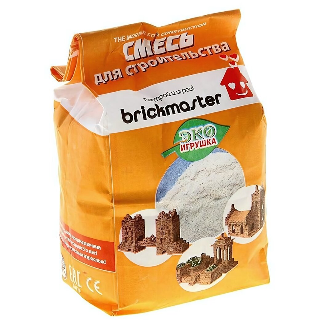 Смесь для строительства "Брикмастер" 950гр, экологичная, для творчества детей от 4 лет