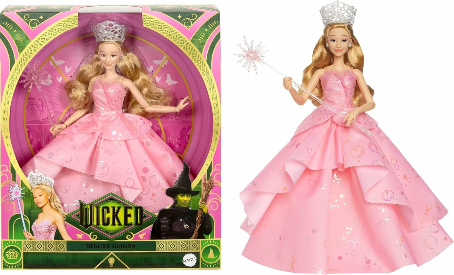 Barbie, Новейшие коллекционные куклы 2025 Wicked Glinda Fashion Doll