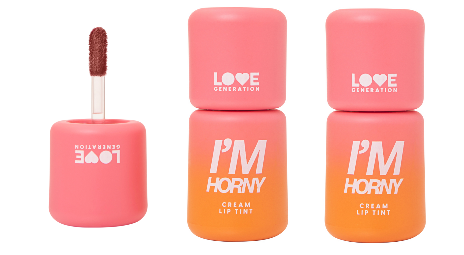 Тинт Love Generation кремовый для губ Lip Tint I'm Horny тон 04 Pink Drama розовый, 3 мл - 2 штуки