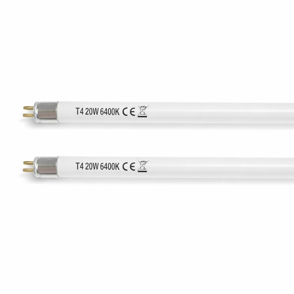 GLS Лампочка T4 20w 6400k 565мм люминесцентная(2 штуки в комплекте) и 2 светильника в подарок