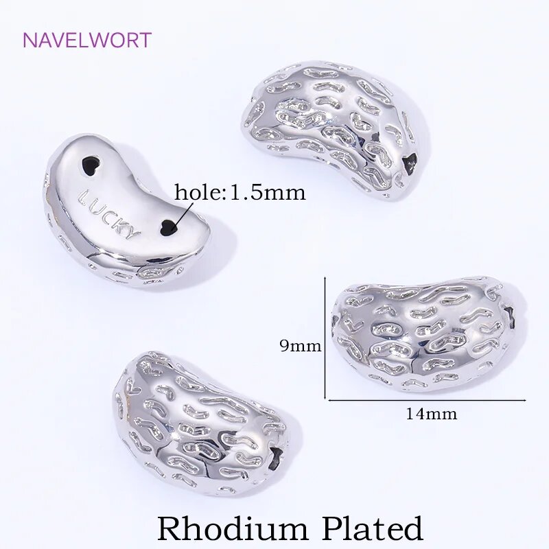 Разделители для бусин NAVELWORT латунные золотые 7,5 мм 4 pieces, Rhodium Plated