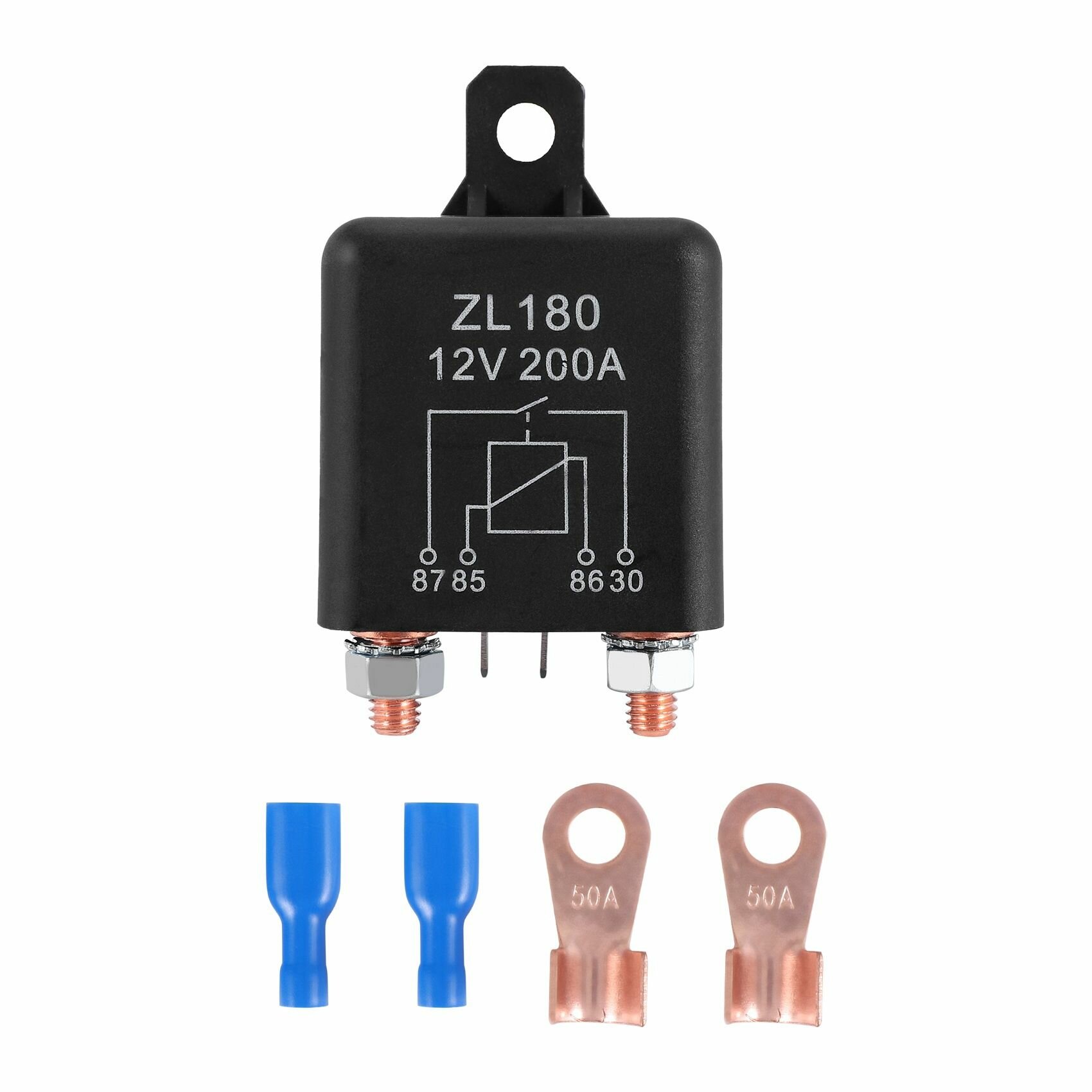 Реле 12 В 200 А ZL180 для автомобилей, грузовиков и лодок — раздельная зарядка, 2-контактный разъём и клемма ?