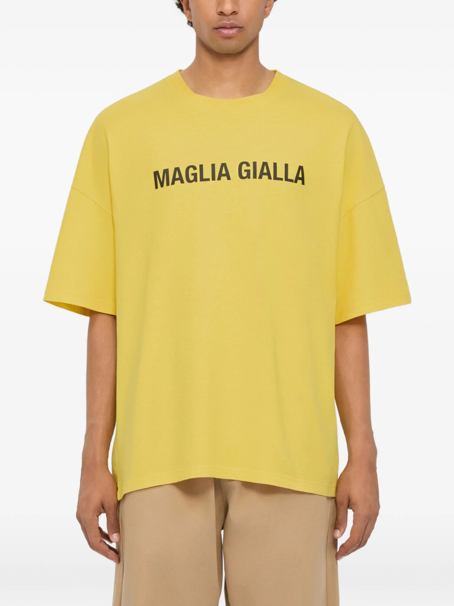 Футболка MSGM, размер 52, ochre yellow — фото 1