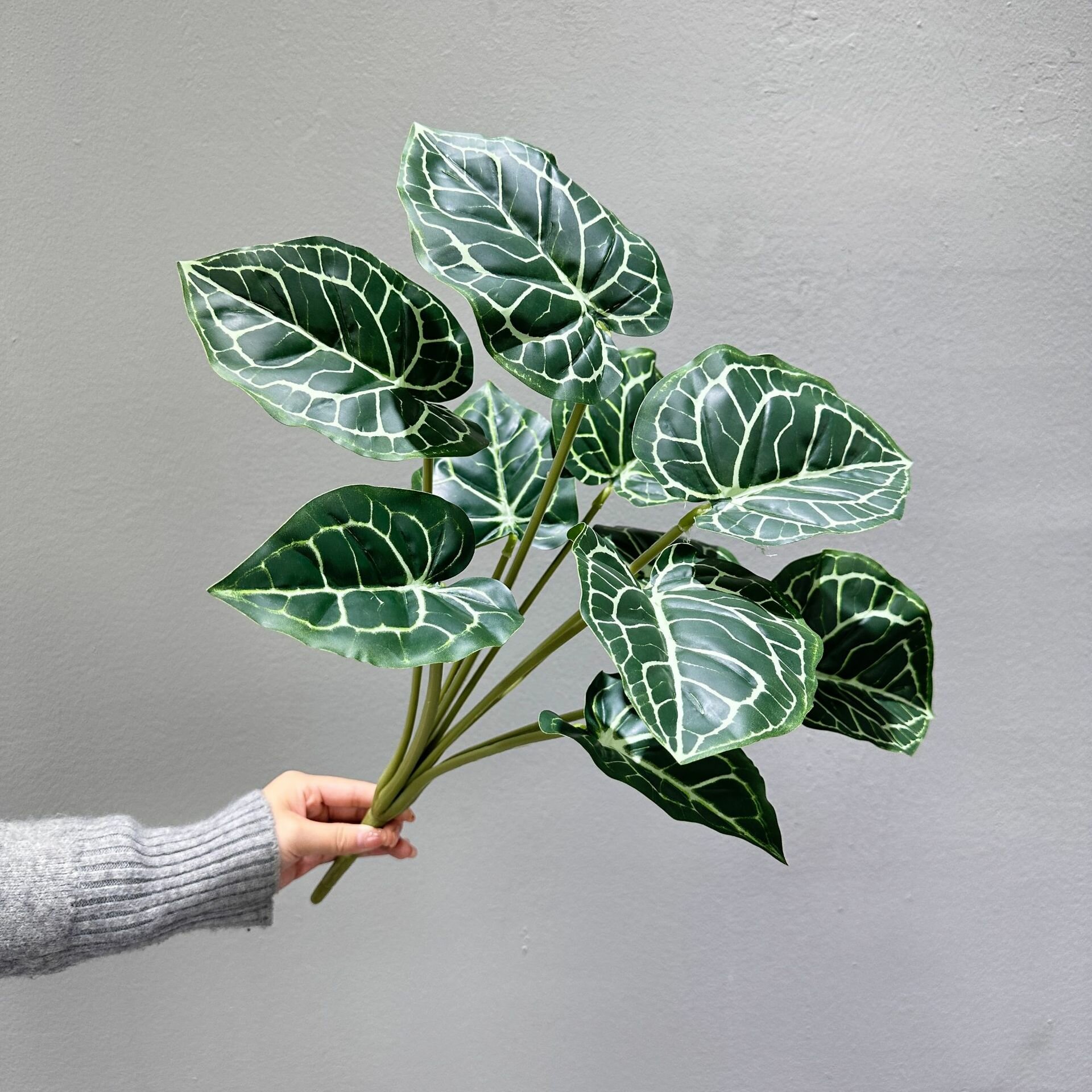 Искусственный лист таро, лист монстеры, висячий лист, зеленое растение для ландшафтного дизайна, украшения дома, напольный декоративный бонсай с зелеными листьями.