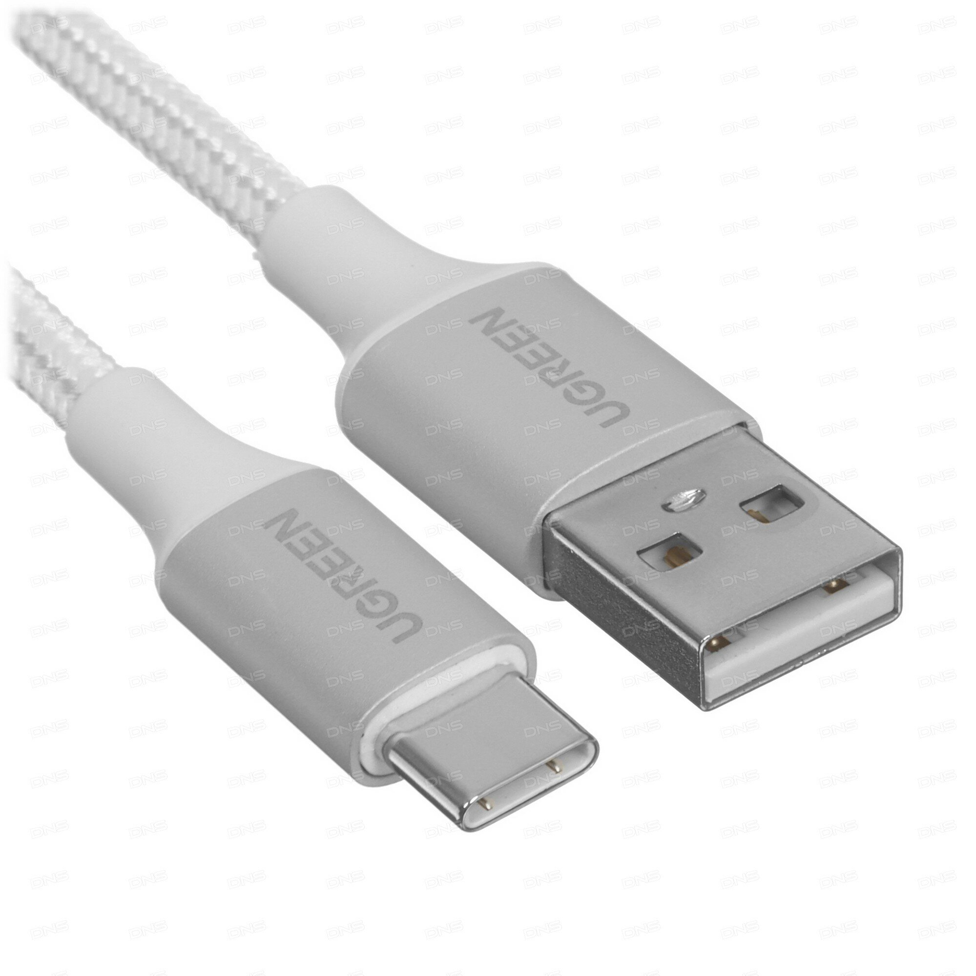 Кабель круглый Ugreen USB Type-C - USB 2.0 Type-A серебристый 1.5 м