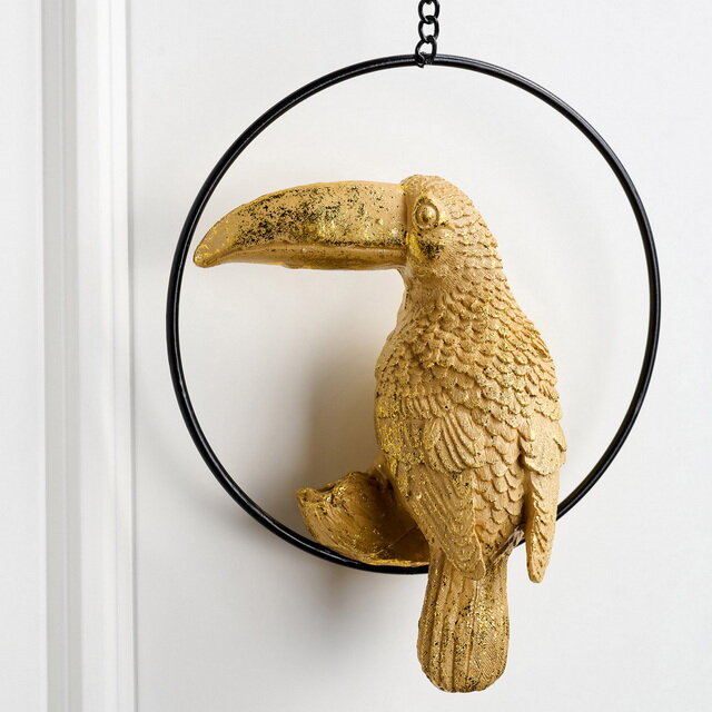 Декоративное украшение для дома Птичка - Тукан Росси 16 см, Kaemingk, 530350-1