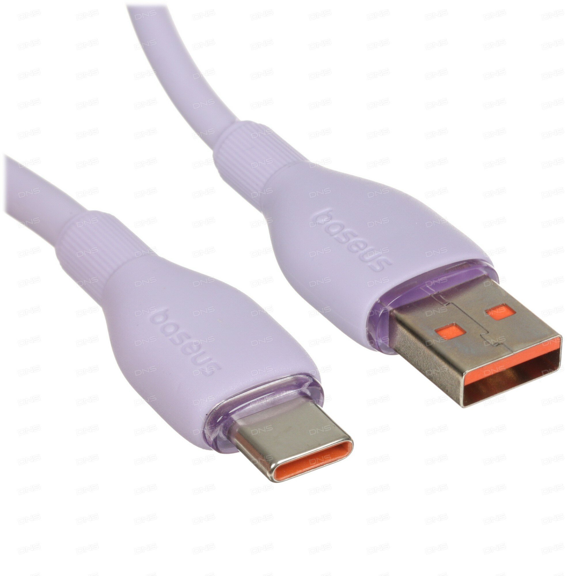 Кабель круглый Baseus USB Type-C - USB 2.0 Type-A фиолетовый 1.2 м