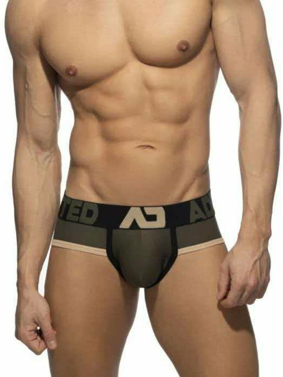 Мужские трусы брифы хаки с пуш-ап Addicted AD1080-14 XL (50)