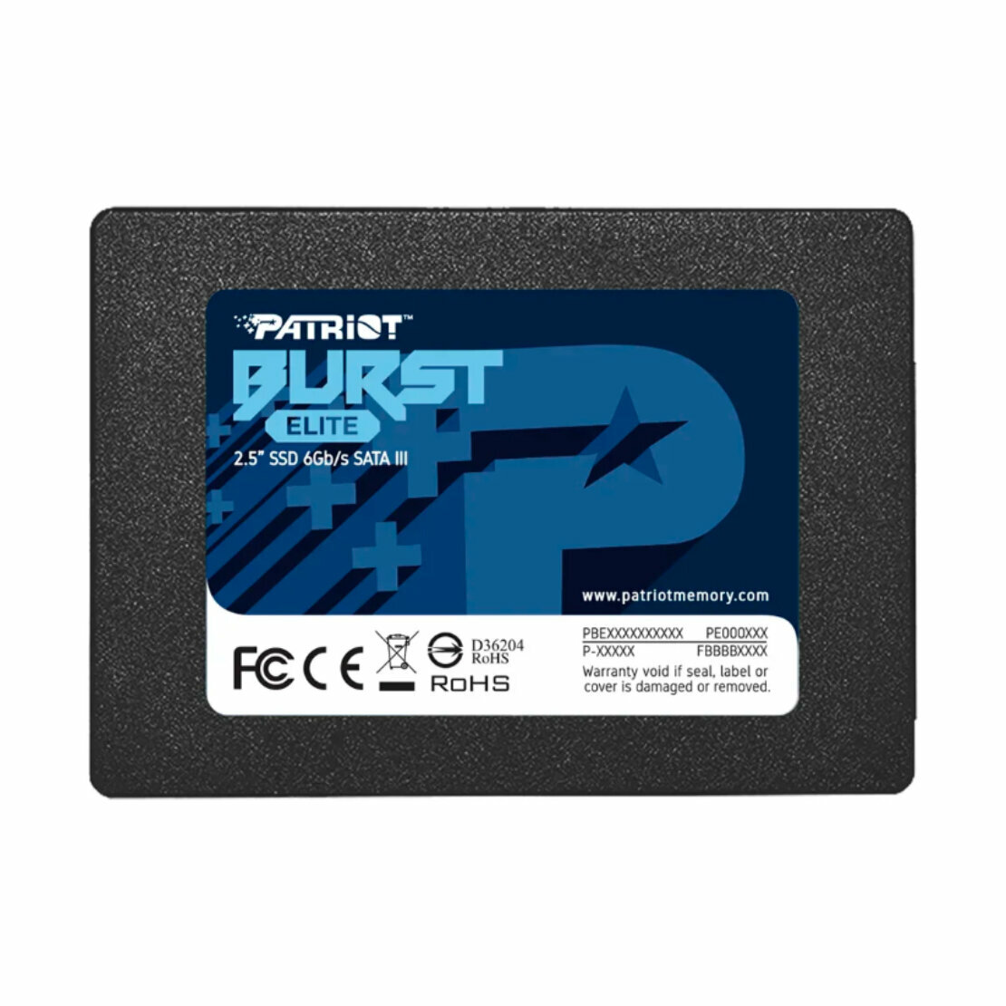 SSD-накопитель Patriot Memory Burst Elite PBE120GS25SSDR, 120 Гб, черный