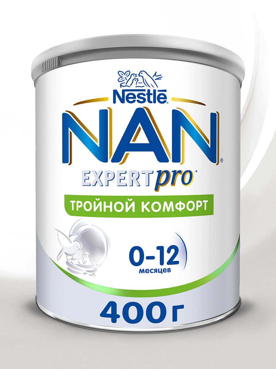 Смесь NAN (Nestlé) Тройной комфорт, с рождения, 400 г, 400 мл