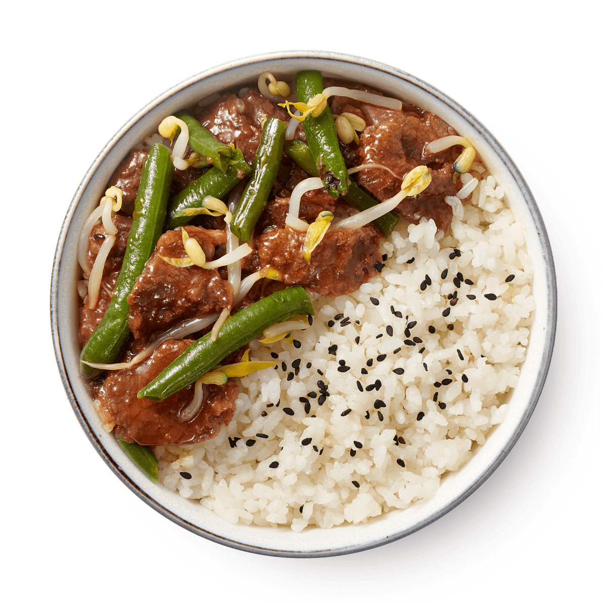 Паровой рис LAO LEE с говядиной и ростками маша, в устричном соусе