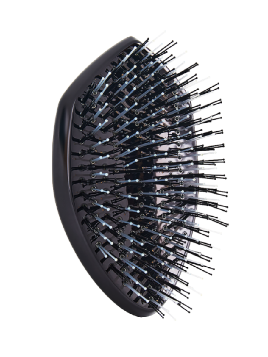 Многофункциональная расческа для распутывания, массажа и мытья кожи головы мини Черная Solomeya Wonder scalp brush mini Black, 1 шт