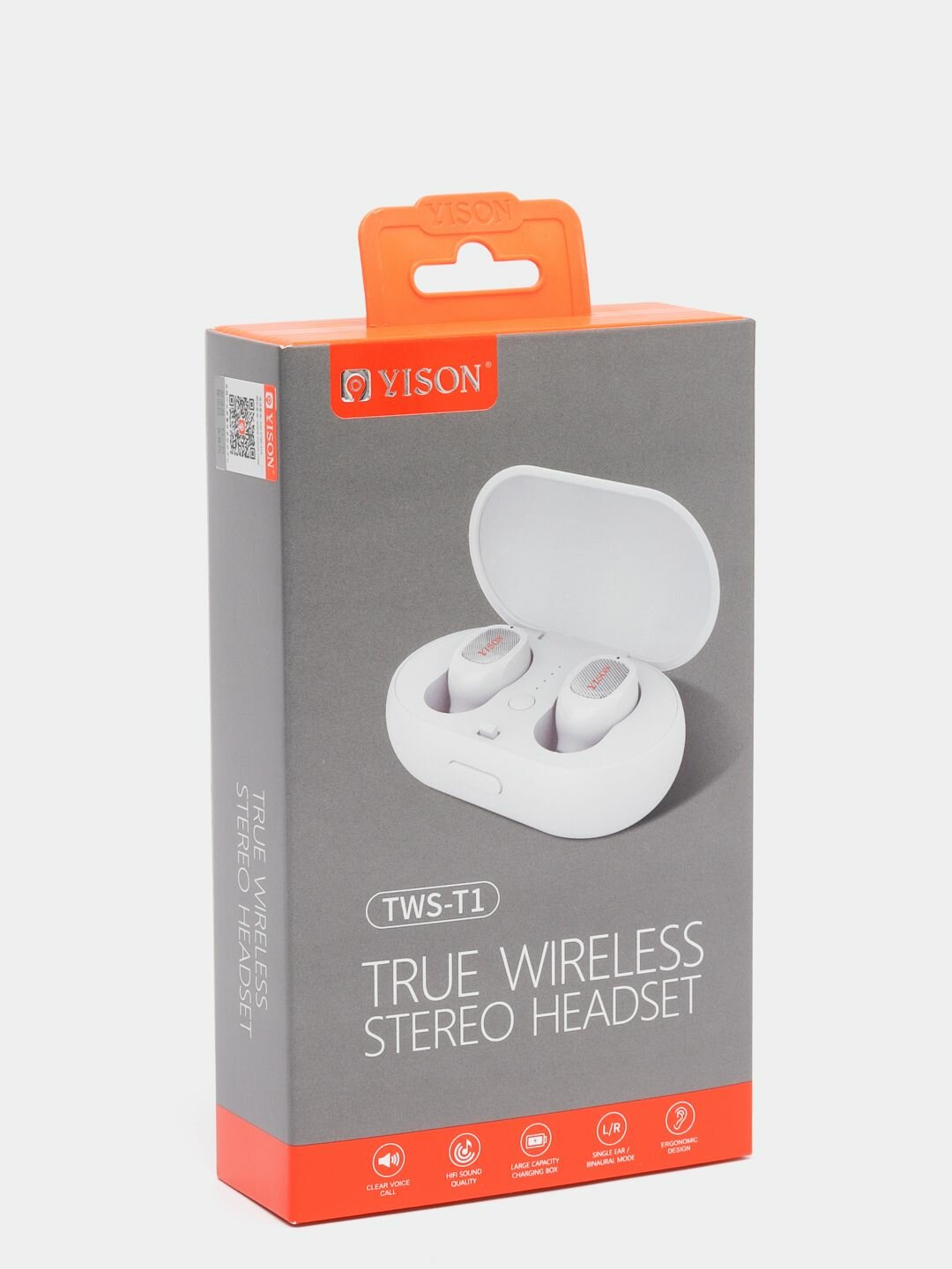 Беспроводные вакуумные Bluetooth наушники YISON TWS T1, белые.
