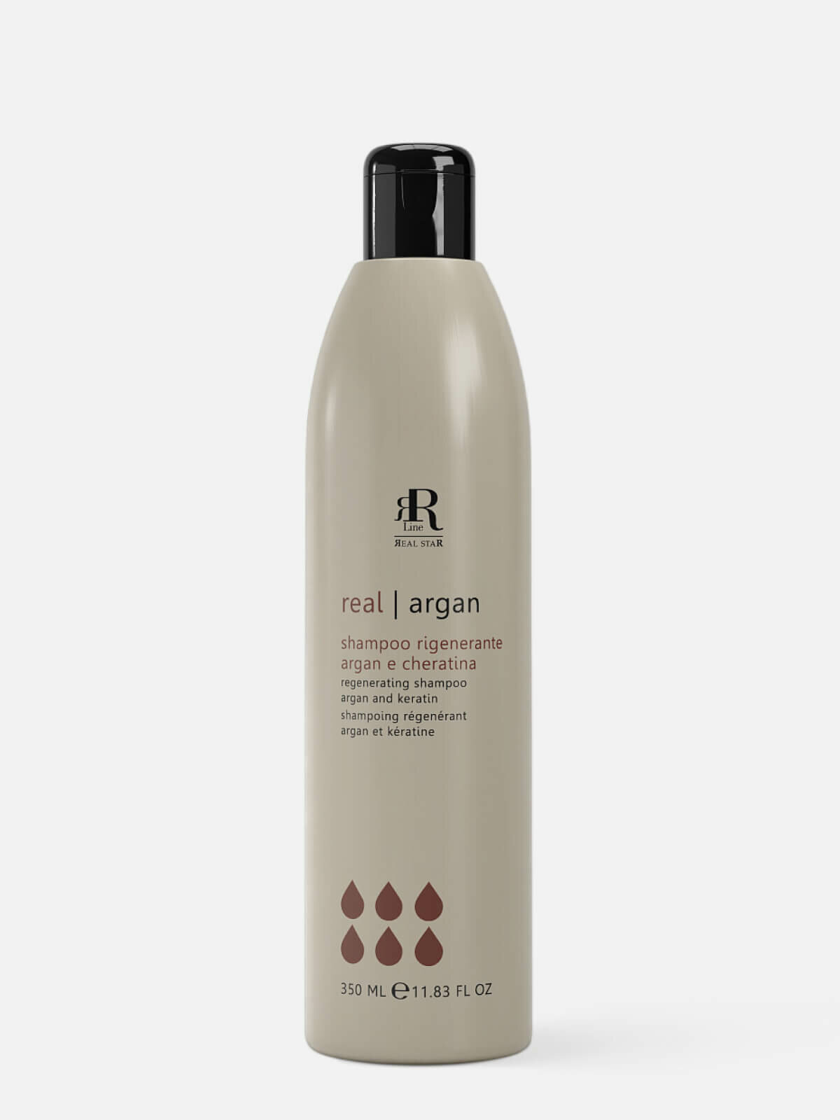 Шампунь для сухих и поврежденных волос «Аргана и кератин» RR Line Real Argan, 350 мл