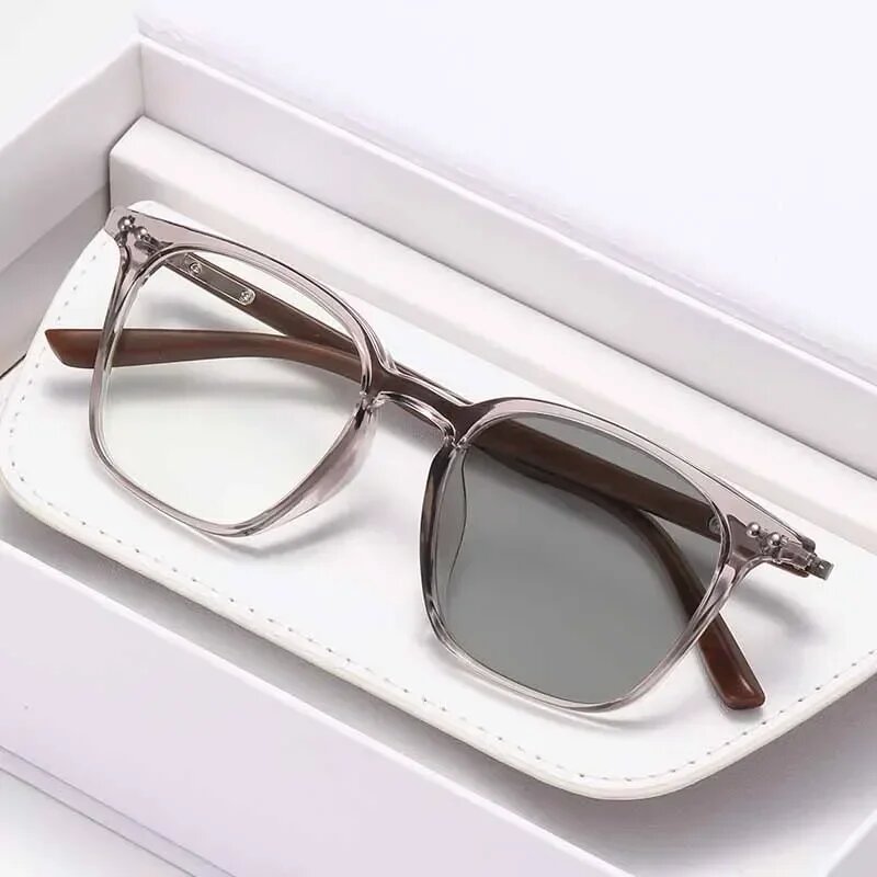 Фотохромные очки для зрения -3.5, оправа khaki(grey)