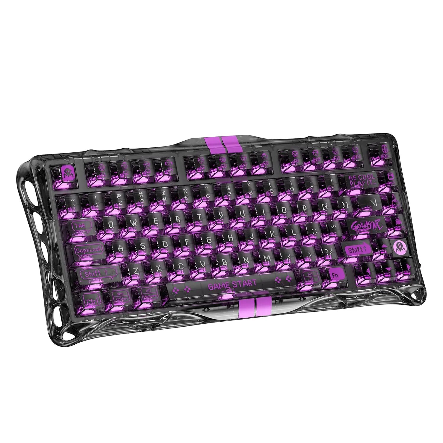 Магнитная игровая клавиатура GravaStar Mercury V75 Lite с эффектом Холла — проводная клавиатура с быстрым триггером 8 кГц, 75% клавиатура, регулируемый привод