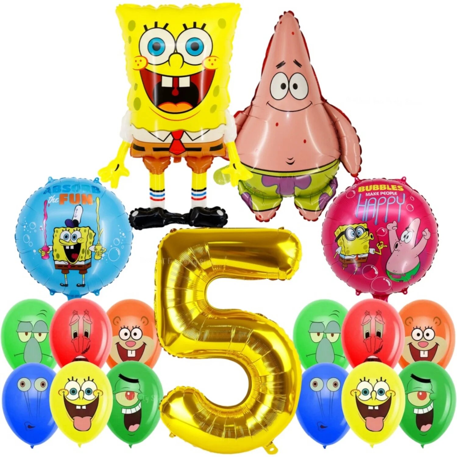 Набор для дня рождения Спанч Боба Potdemiel Balloon Suit 5-17pcs
