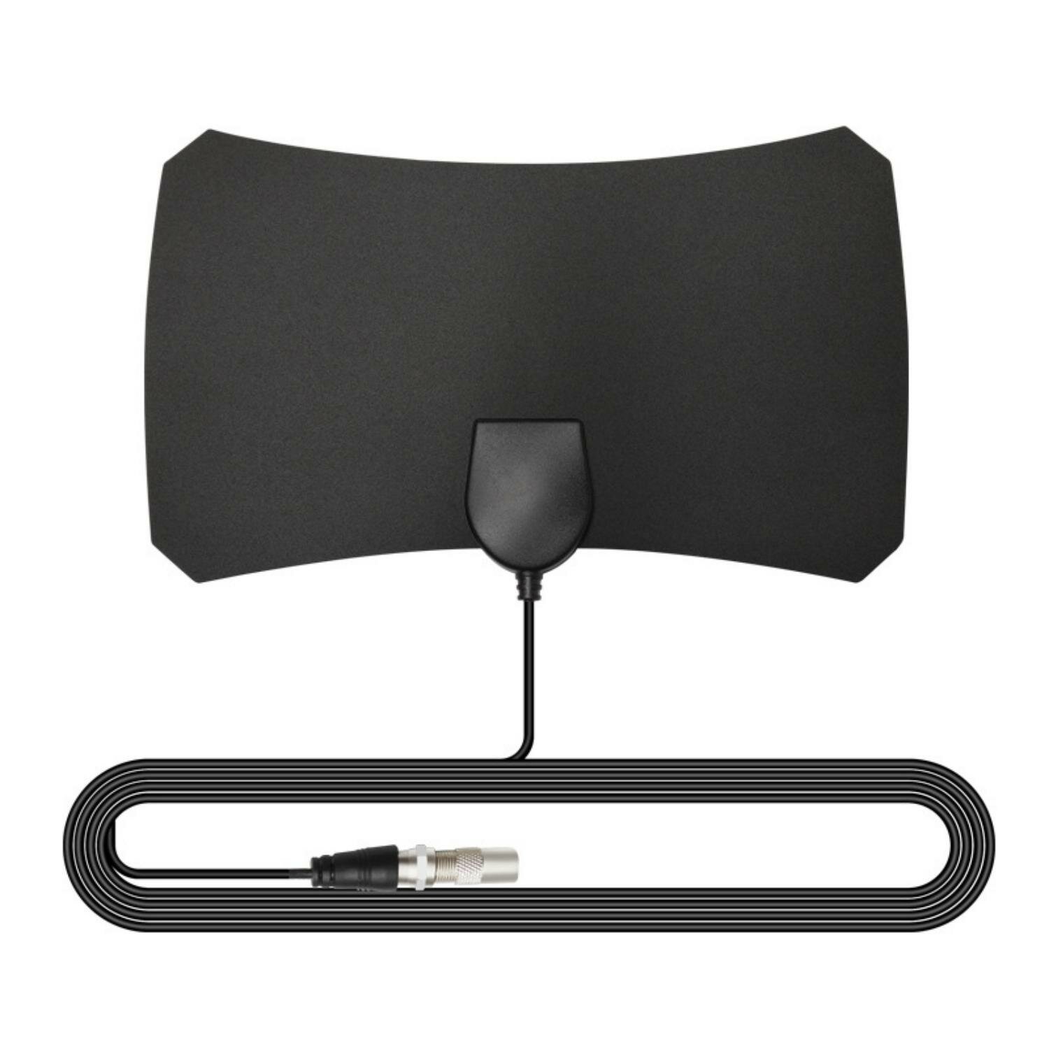 Антенна для телевизора плоского типа 4K HD 1080P, цифровая антенна HDTV, черного цвета, с поддержкой 720P, 1080i, ATSC, частот 174-240 МГц/470-860 МГц, дальность приема 120-980 миль, кабель длиной 3 м