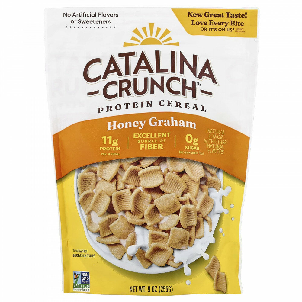 Catalina Crunch, Protein Cereal, протеиновые хлопья, со вкусом меда, 255 г (9 унций)